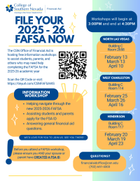 FAFSA Fails? Not on Our Watch—We've Got Your Back! - College of Southern Nevada