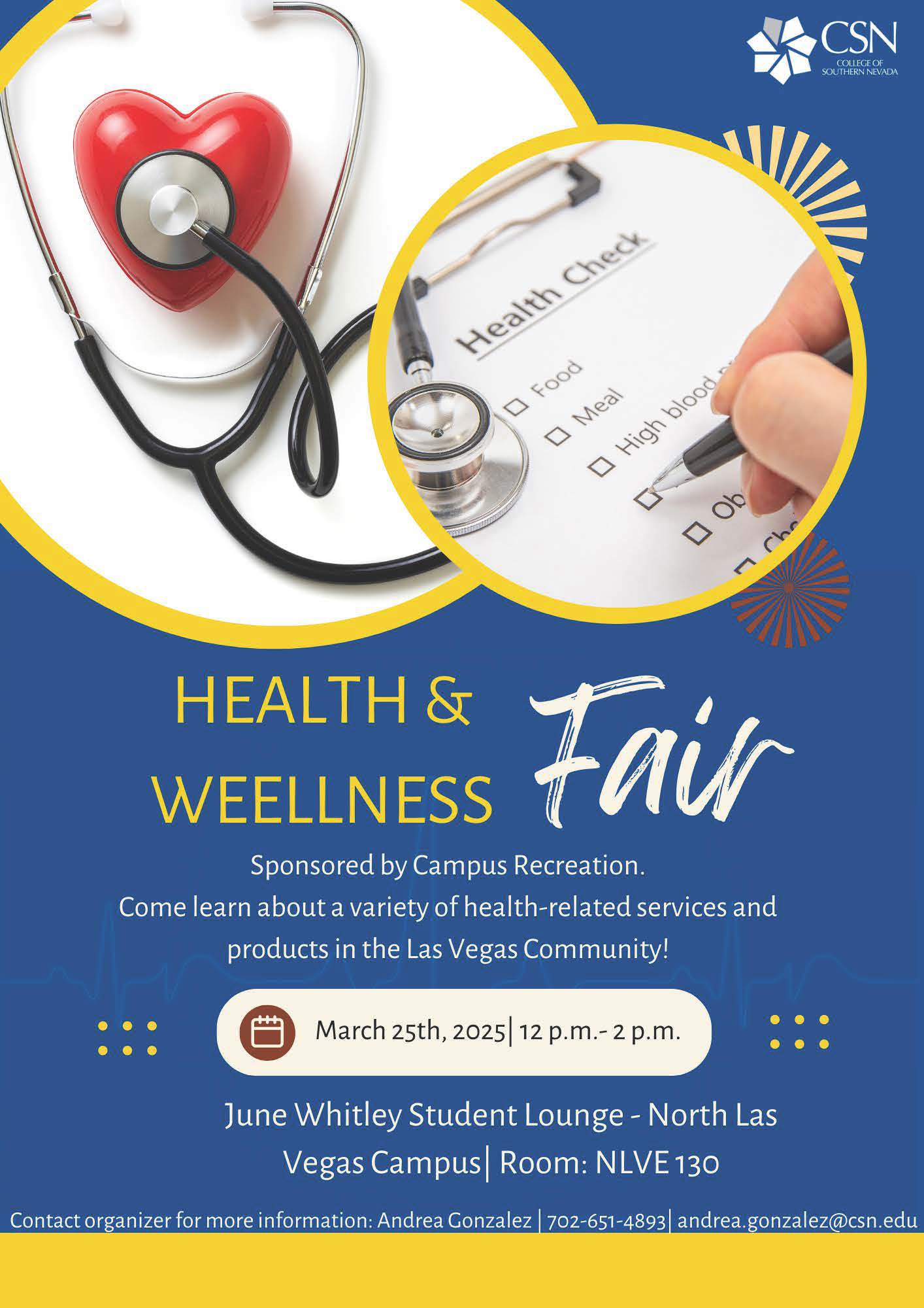 Take a Break—Health & Wellness Fair is Here! - College of Southern Nevada
